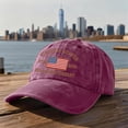 US 250th Anniversary Cap Washed Print Cap Unisex Adjustable Retro ...