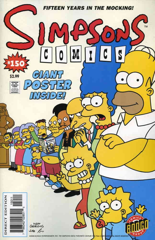 Simpsons Comics #150 (with poster) VF ; Bongo Comic Book - Walmart.com