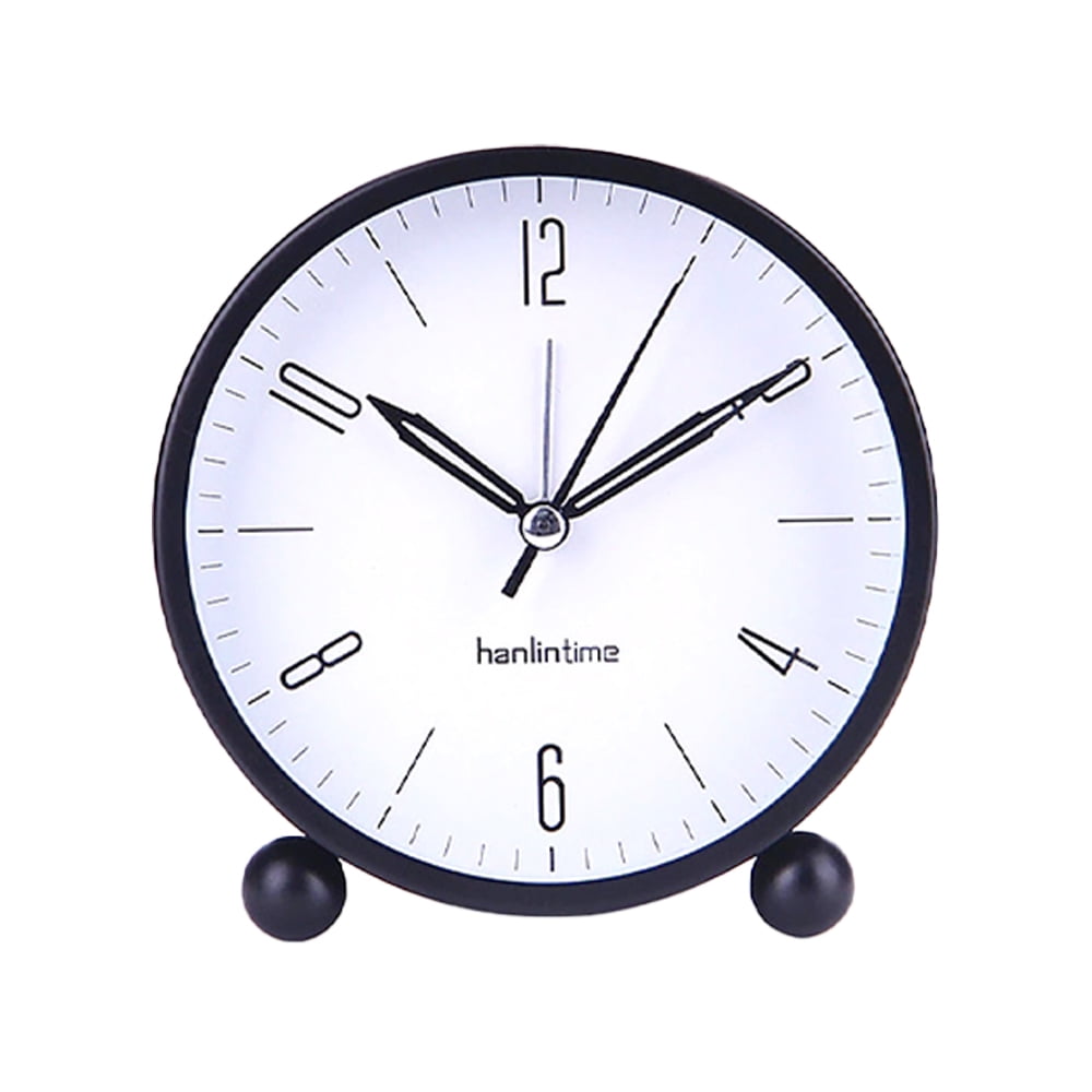 Round Alarm Clock Battery Operated,Easy Set,Simple & Retro for Desk ...