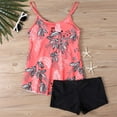 2 Piece Womens Tankini Floral Print Swimsuit Set Tankini Bathing Suit ...