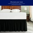 Subrtex Elastic Wrap Around Bed Skirt Dust Ruffle Smooth Soft Bed Frame