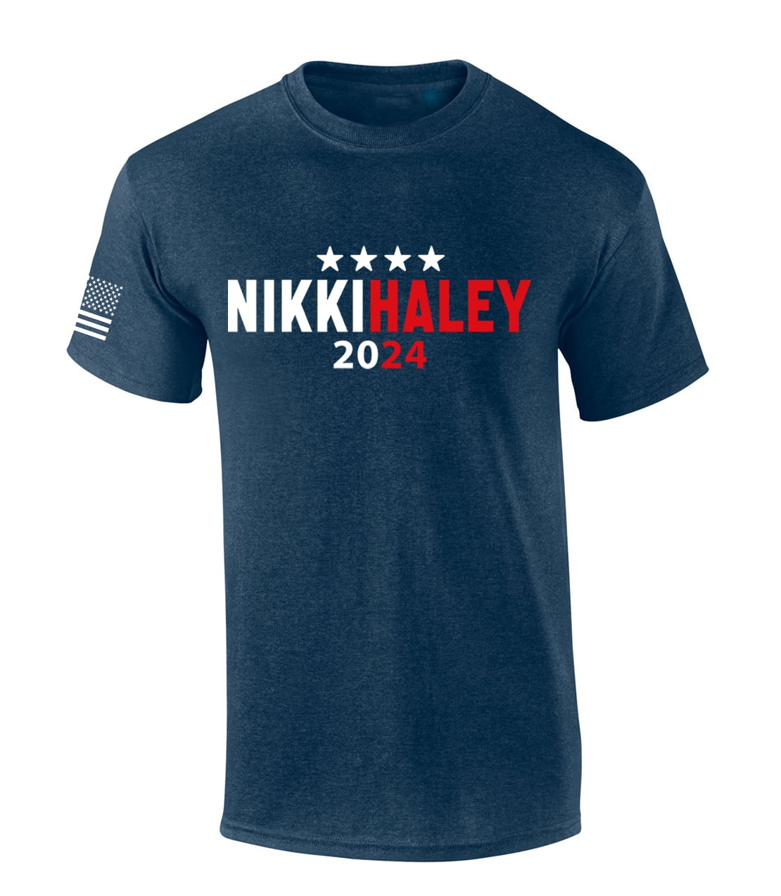 Nikki Haley Tshirt Haley 2024 Stars USA American Flag Sleeve Short ...