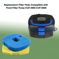 Qzbhct Pond Filter Pads Pack, Koi Fish Pump 950/1370GPH, Coarse/Fine ...