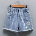 Birthday Party Shorts for Girls, Solid Color Beaded Flower Decor ...