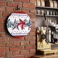 4th of July Round Metal Signs for Outside Star USA Flag Tin Signs ...