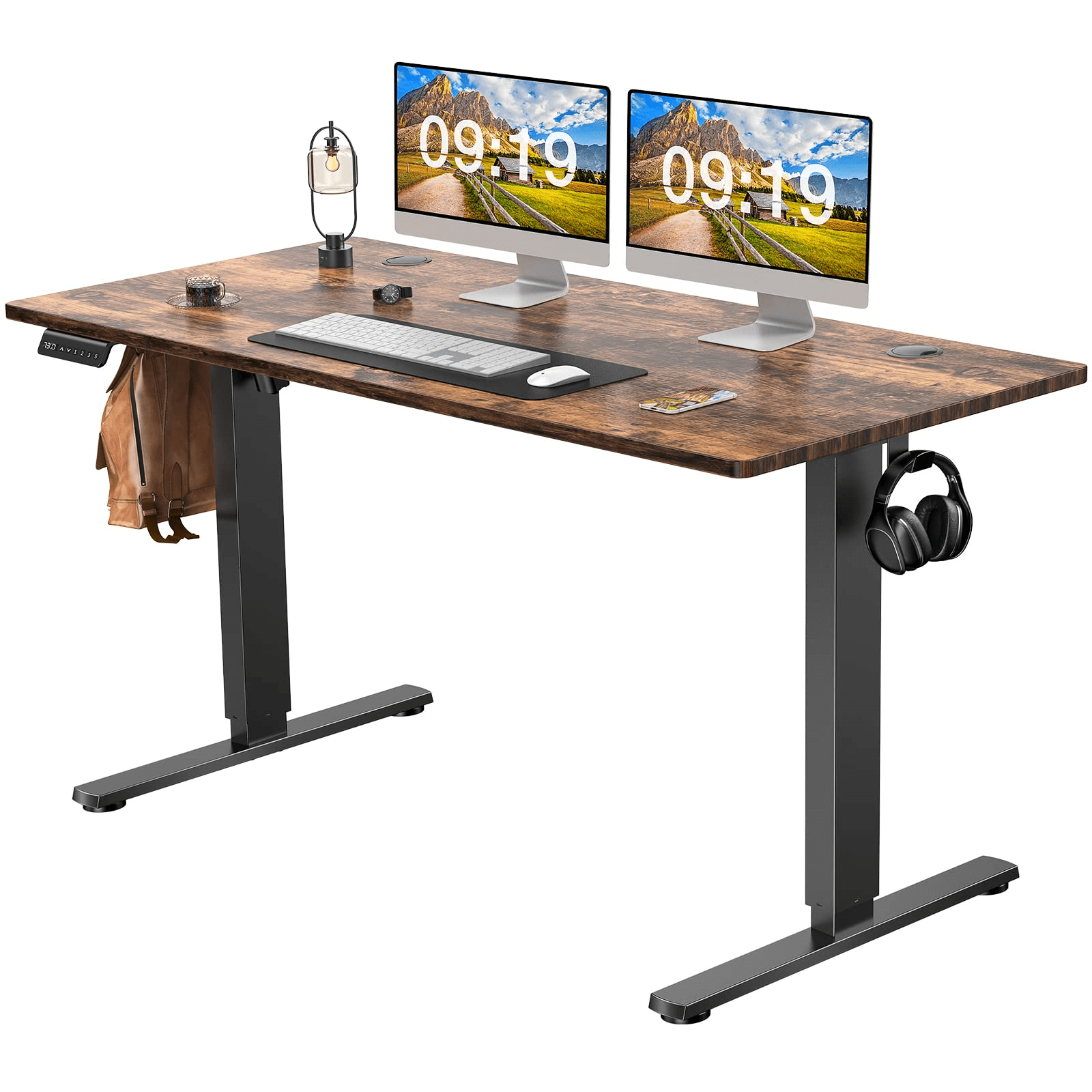 Yoyomax Electric Height Adjustable Standing Desk, 55 x 24 Inches Stand ...