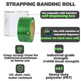 Free Shipping! Storage Standard Heavy-Duty 1400 lb Polyester Strapping ...