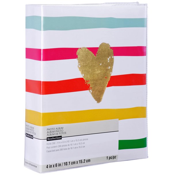 6 Pack: Striped Heart Mini Photo Album by Recollections® - Walmart.com