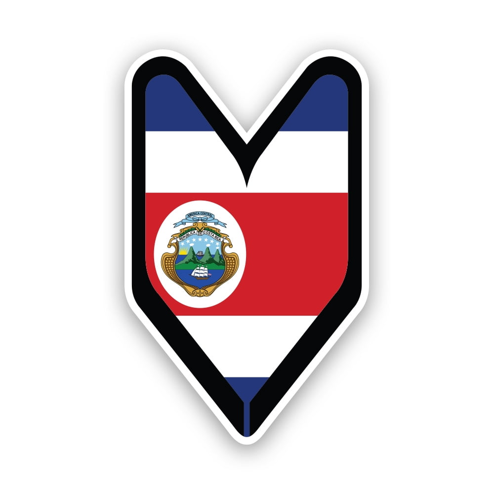Costa Rican Driver Badge Sticker Decal - Self Adhesive Vinyl - Weatherproof - Made in USA ...