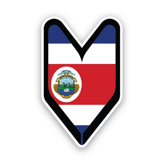 Costa Rican Driver Badge Sticker Decal - Self Adhesive Vinyl ...