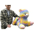 Large Stuffed Llama Rainbow Color Fully Stuffed & Ready to Hug - Large ...