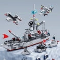 Military Navy War Chariot Ship Building Blocks Army Boat Plane Model ...