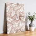 Clay Fronds Canvas Wall Art for Living Room, Terracotta Sand Leaf Plant ...