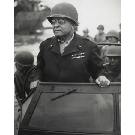 Gen. Benjamin O. Davis Watches A Signal Corps Crew Erecting Poles ...