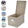 Simplify Large Storage Box in Faux Jute Beige - Walmart.com