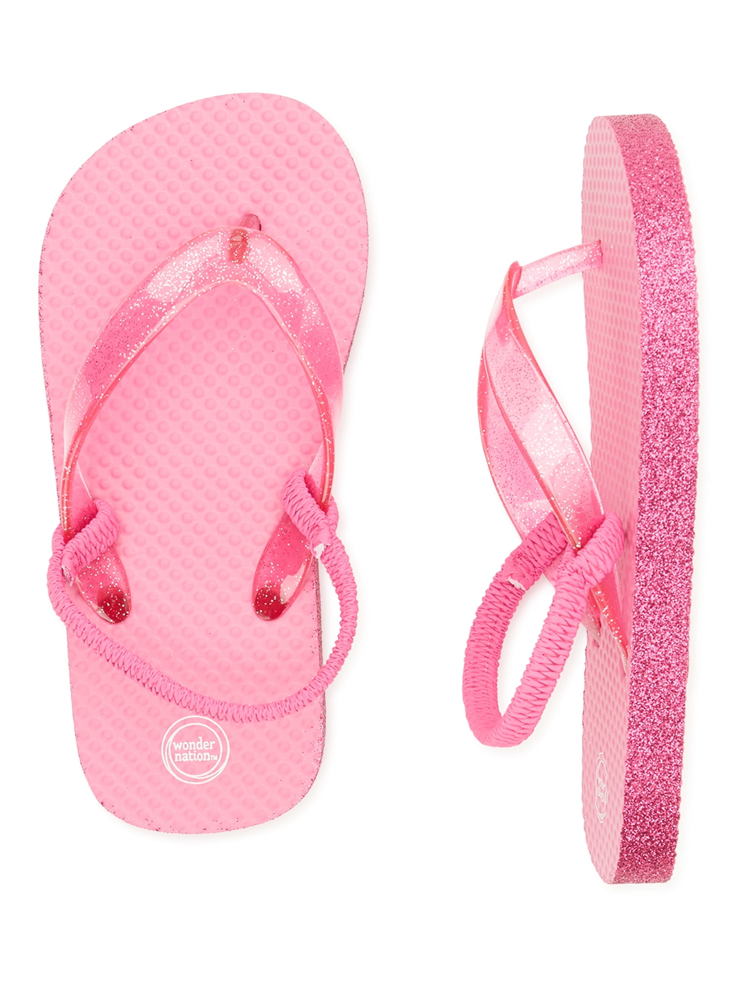 Wonder Nation Toddler Girls Flip Flops, Sizes 7/8-11/12 - Walmart.com