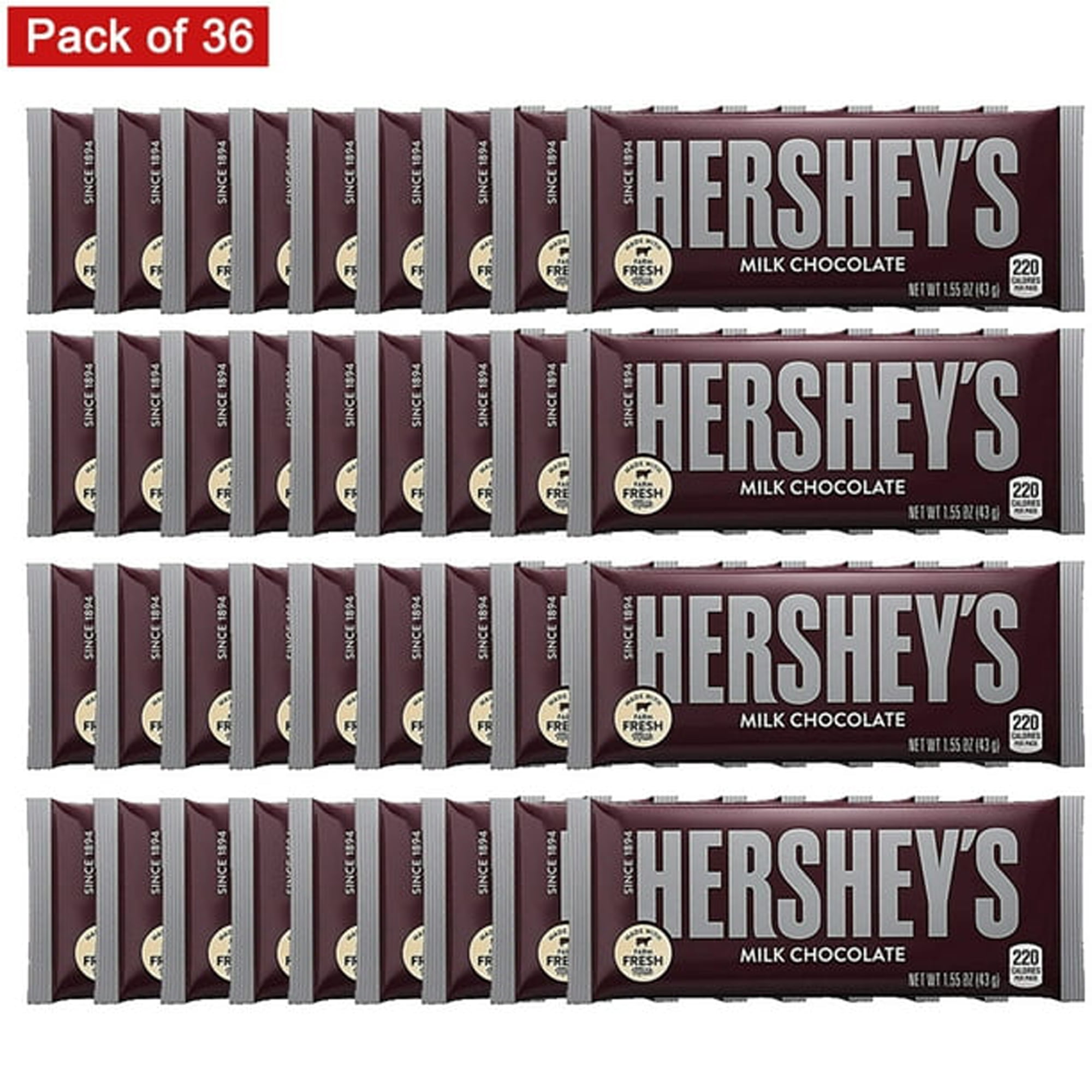 Click here for Hersheys Milk Chocolate 43g  36 Count Per Box 43g prices