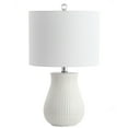 Safavieh Dayton 21 in. H Modern Table Lamp for Living Room, White, Set ...