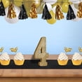 6 Pack Bulk 3-D Glittered 4 Centerpiece gold - Walmart.com