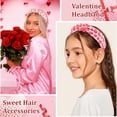 4PCS Valentine's Day Headbands for Women, Sweet Heart & Lips Printed ...