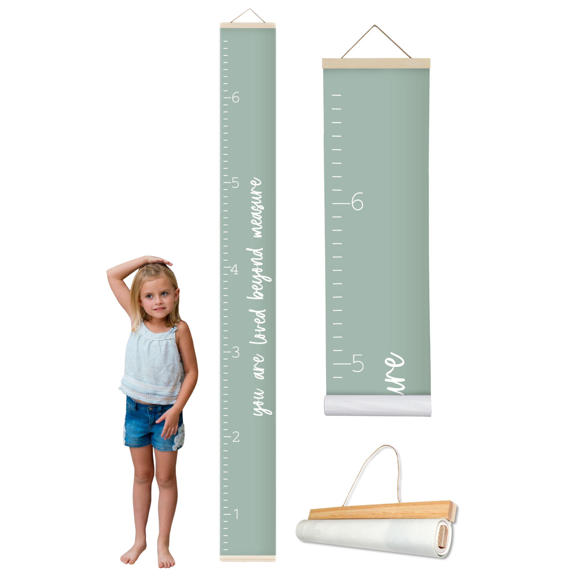 Morxy Canvas Growth Chart for Kids - Unisex Kids Room Wall Decor ...
