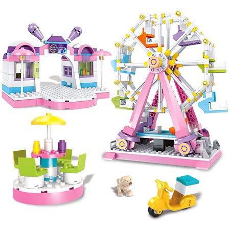 Brick Story Girls Building Set Amusement Park Ferris Wheel Toy Show ...
