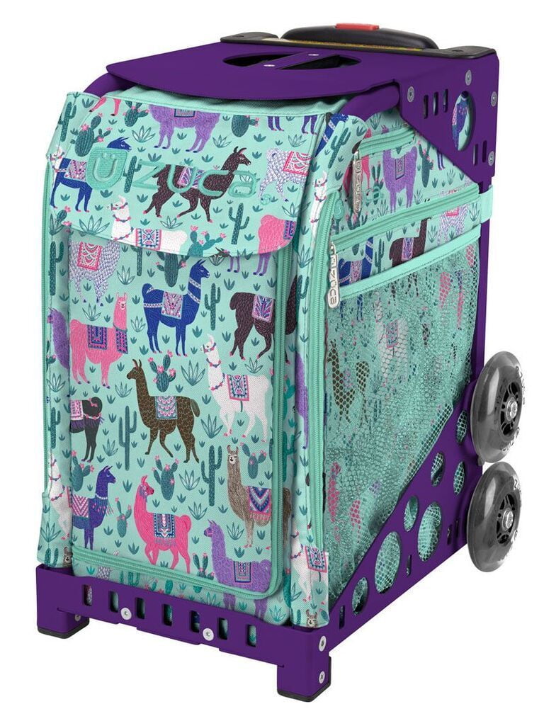 Zuca Llama Rama Sport Insert Bag and Purple Frame with Flashing Wheels ...