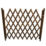 Wooden Expandable Accordion Dog Gate, Retractable Safety Barrier for ...