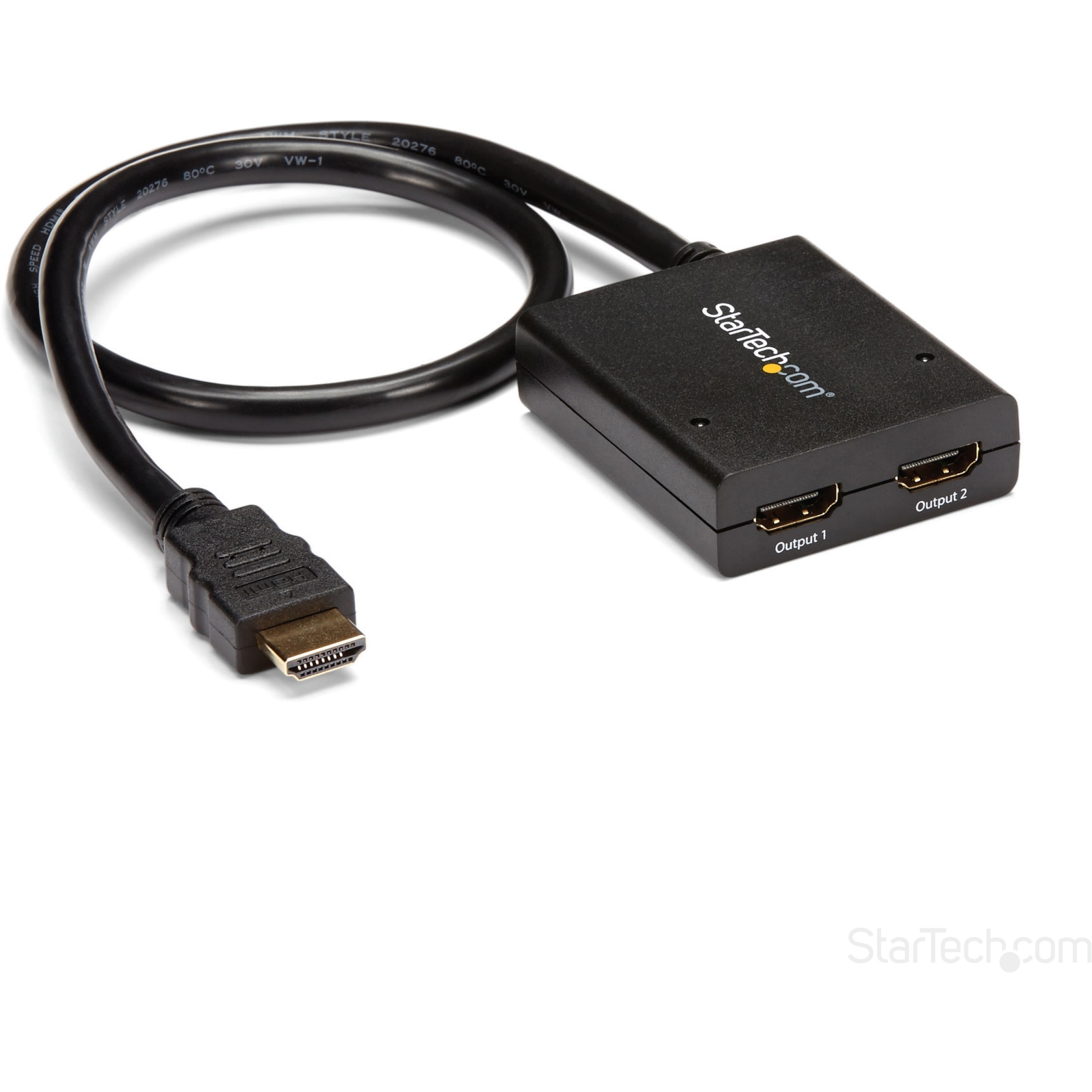 StarTech 4K HDMI 2-Port Video Splitter - Powered by USB or Power ...