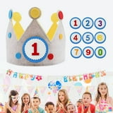 Birthday Hat Adjustable Size Cotton Felt Hat Creative Interchangeable ...