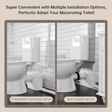 SUPERFLO 600w Macerating Toilet with Flush Tank, Powerful & Quiet ...