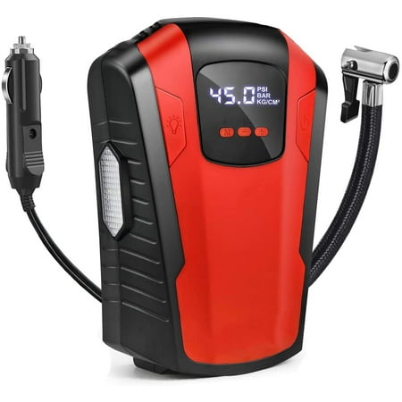 Air Compressor Pump, 12V DC Car Tire Inflator with Digital Pressure ...