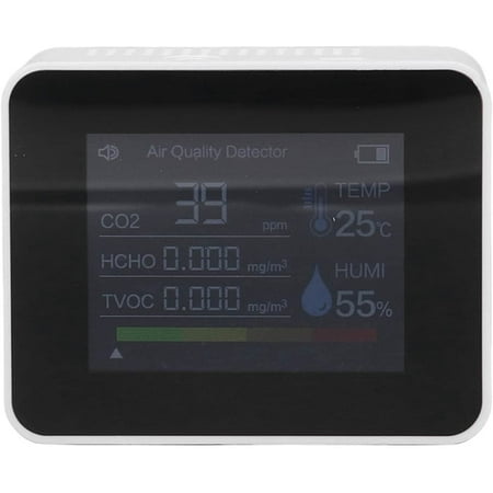 CO2 Meter, 3 in 1 Digital Portable Air Quality Monitor with Alarm ...