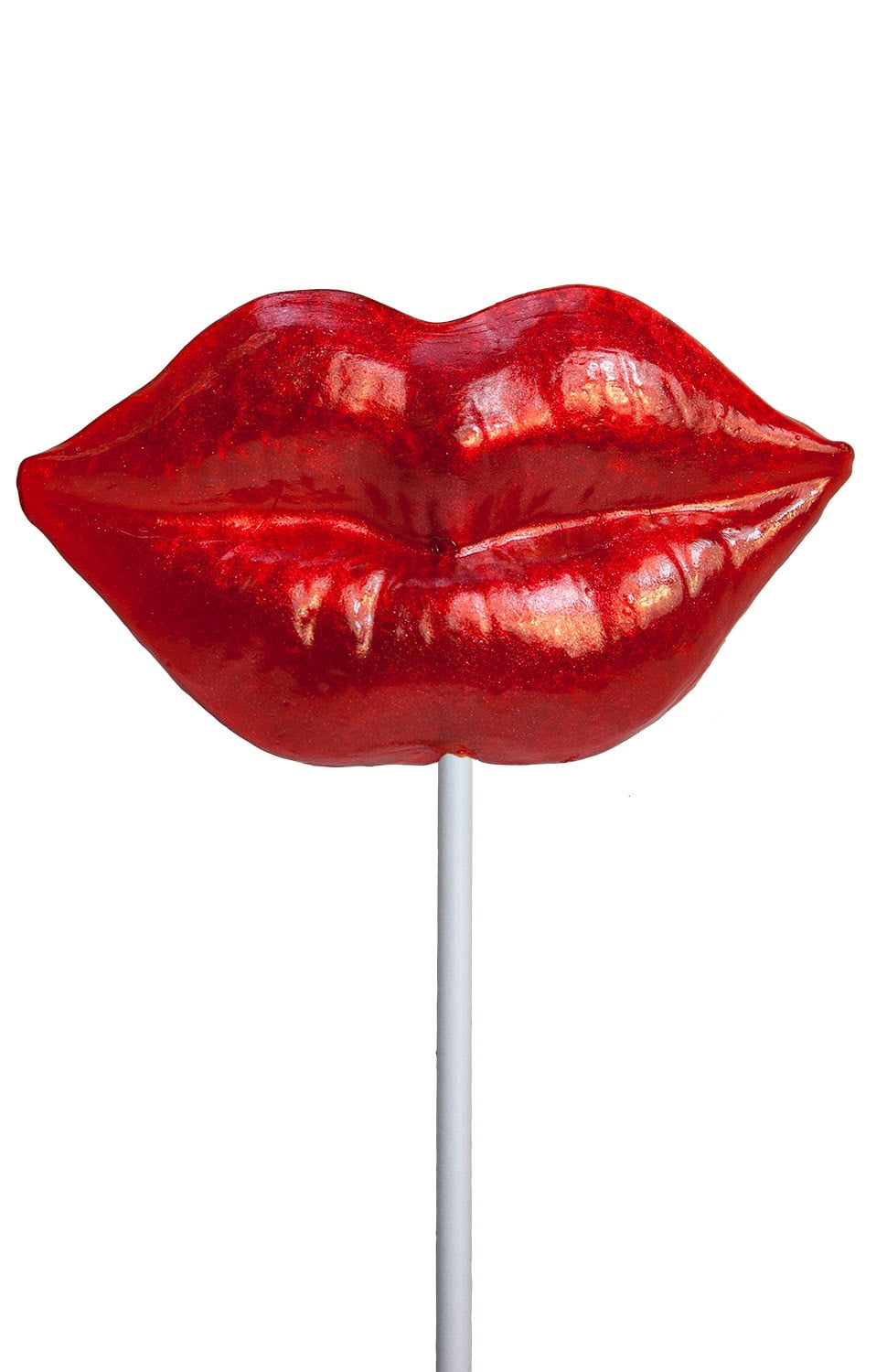 Melville Candy Hard Candy Valentine Red Lips Lollipop, With Red Glitter ...