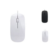 Wired Ultra-thin Mini Mouse Desktop Computer Laptop Matte Black White ...