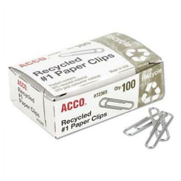ACCO Smooth Finish Premium Paper Clips, Wire, Jumbo, Silver, 100 Clips ...