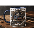 Born in 1966 Mug Vintage Year Badge with Eagle Navy Handle Birthday ...