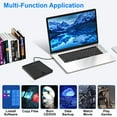 TSV 7-in-1 Portable External DVD Drive, USB 3.0 CD-ROM Writer ...