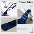 4 Pcs Tassel Set with Loop, Decorative Dark Blue Silky Key Tassels ...