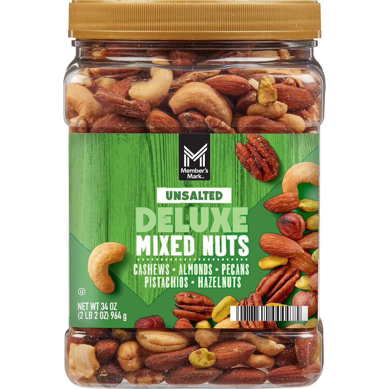 Member's Mark Unsalted Deluxe Mixed Nuts, 34 oz. - Samsclub.com