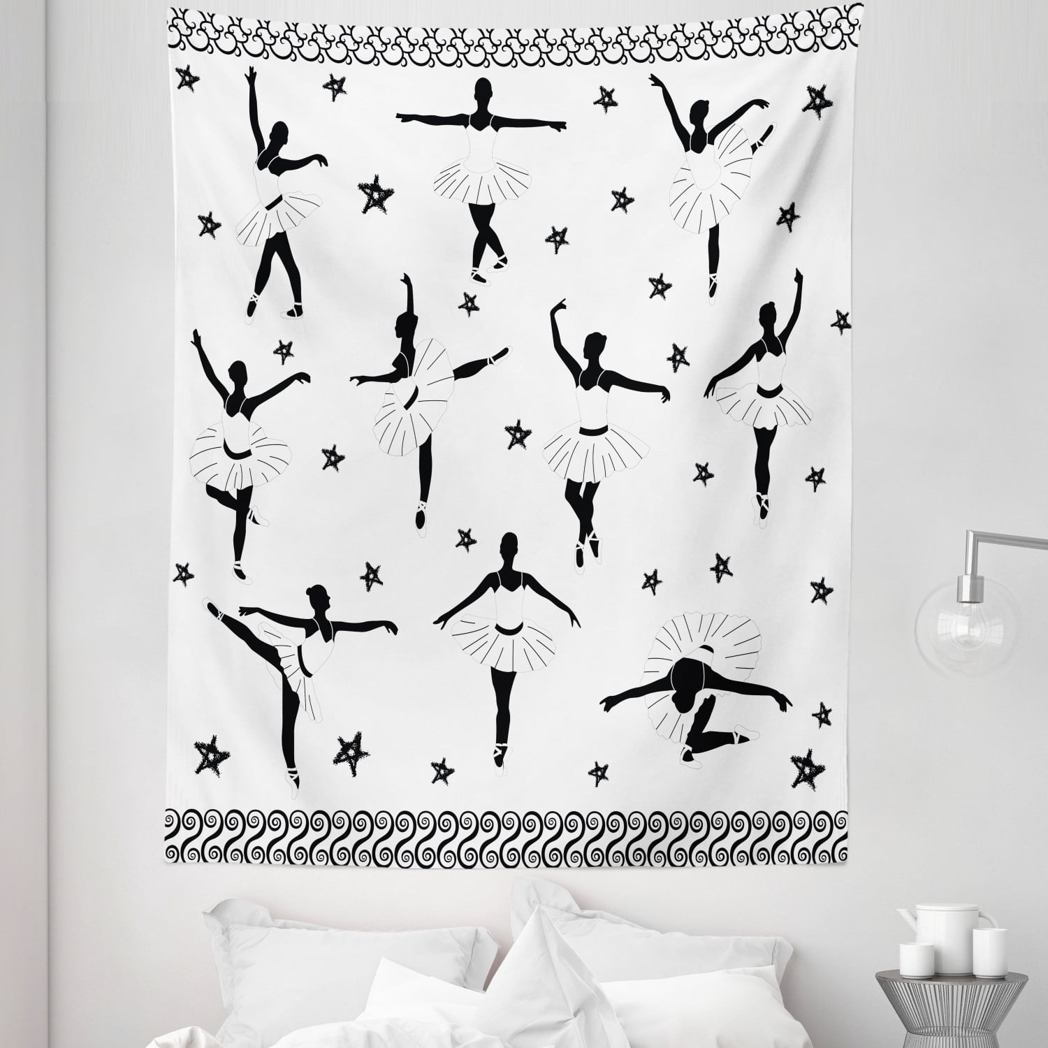 Ballet Tapestry, Classic Dancers in Baroque Medieval Ballerina Dress ...