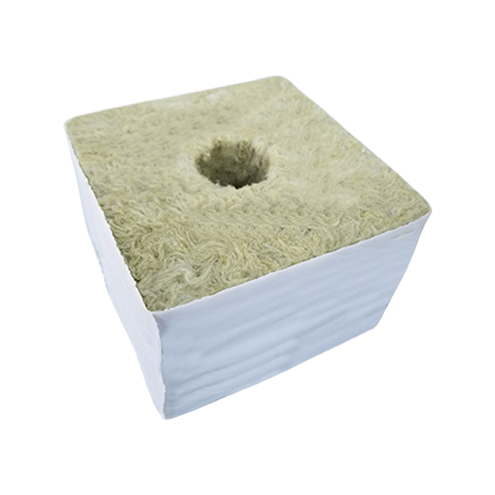 Single-Port 4-Inch Soilless Culture Seedling Matrix Rock Wool Block ...