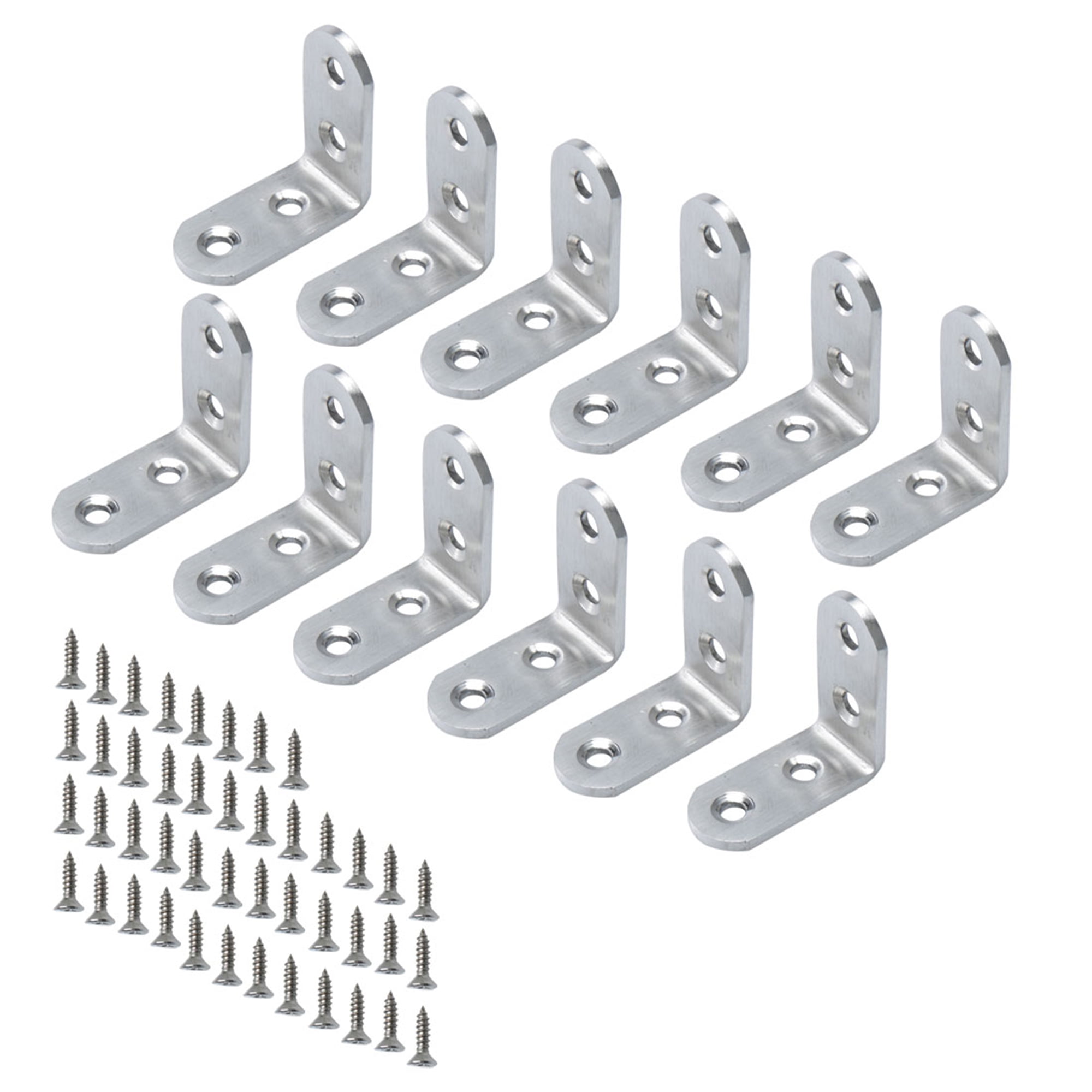 Uxcell 40 X 40mm Stainless Steel L Shaped Angle Brackets With Screws 12