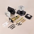 Gldoor Knobs Interior With Lock Vintcrystal For Bedroom Bathroom Matte ...