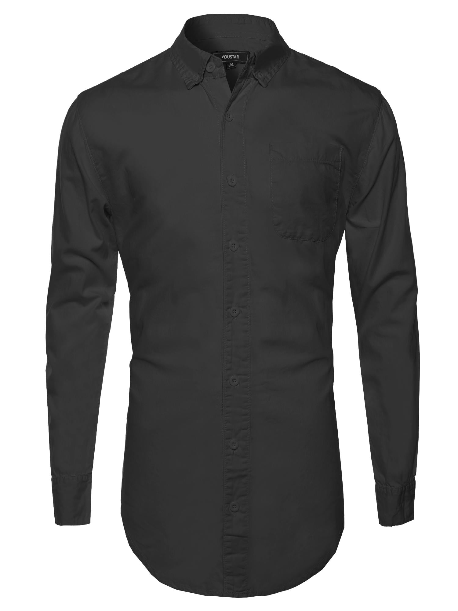FashionOutfit Men's Long Sleeve Button Down Shirt - Walmart.com