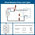 DEWENWILS Wireless Light Switch, Remote Controlled, 100Ft RF Range, 2 ...