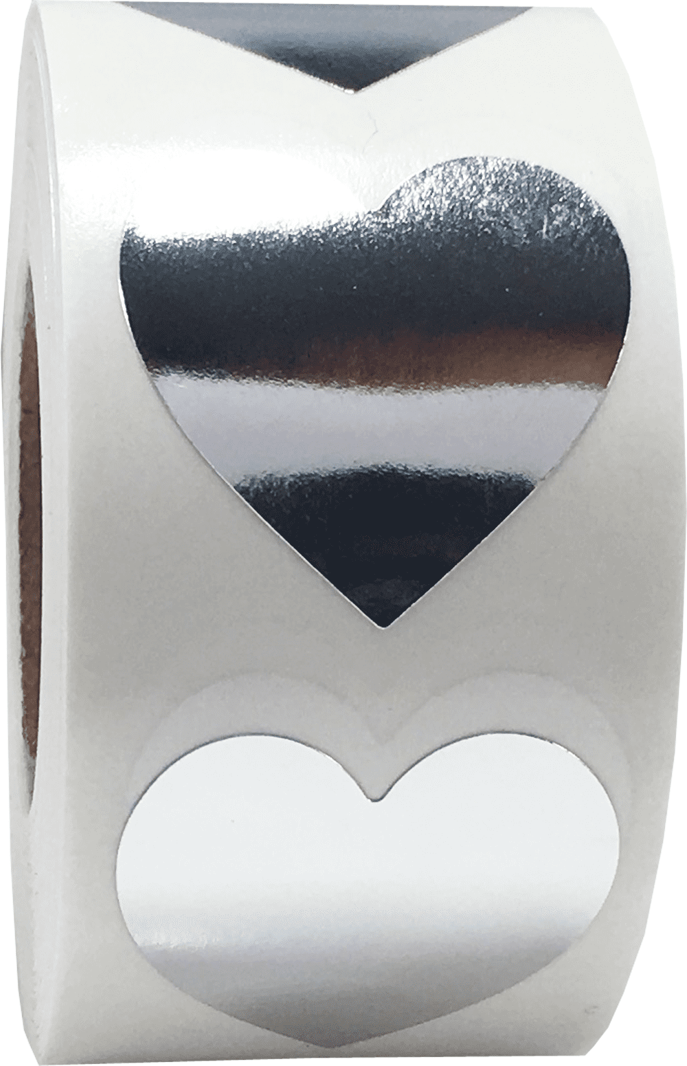 Metallic Silver Heart Stickers For Valentine's Day Crafting ...