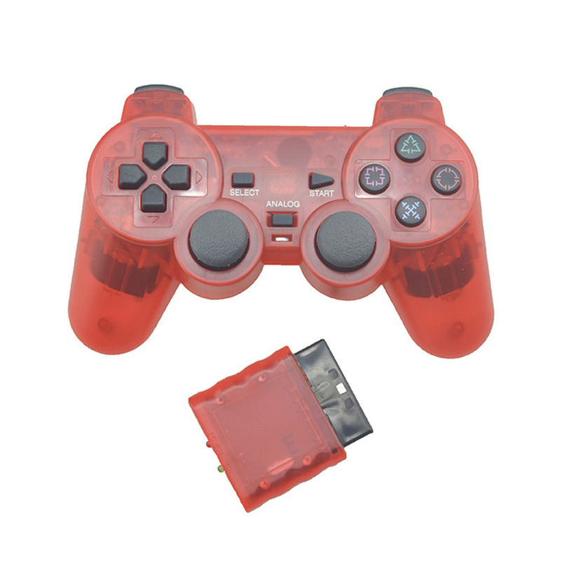 Transparent Plastic 2.4G Wireless Game Controller Vibration Gamepad for ...
