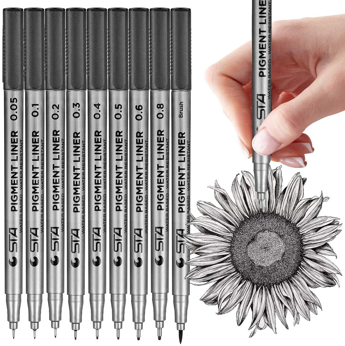 Micro Pen Fineliner Ink Pens Precision Multiliner Fine Point Drawing ...