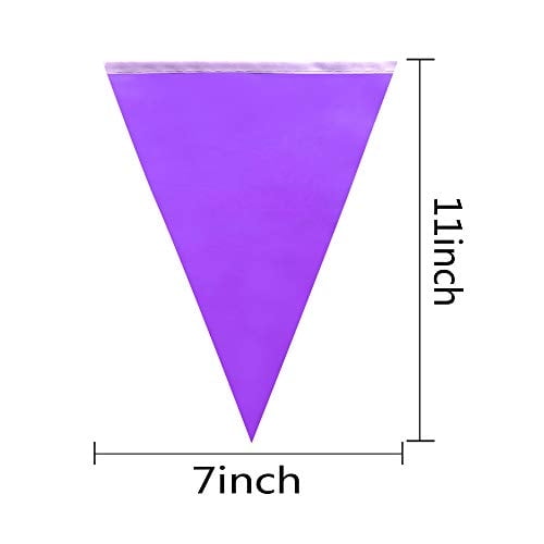TSMD Banderas de banderín moradas sólidas Banderas de cadena DIY ...